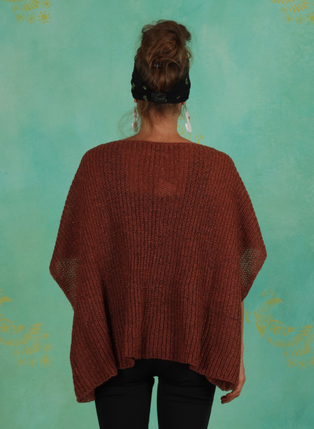 Cream - Herbst - Poncho, 10607155, rust-red - ey Linda Online Shop