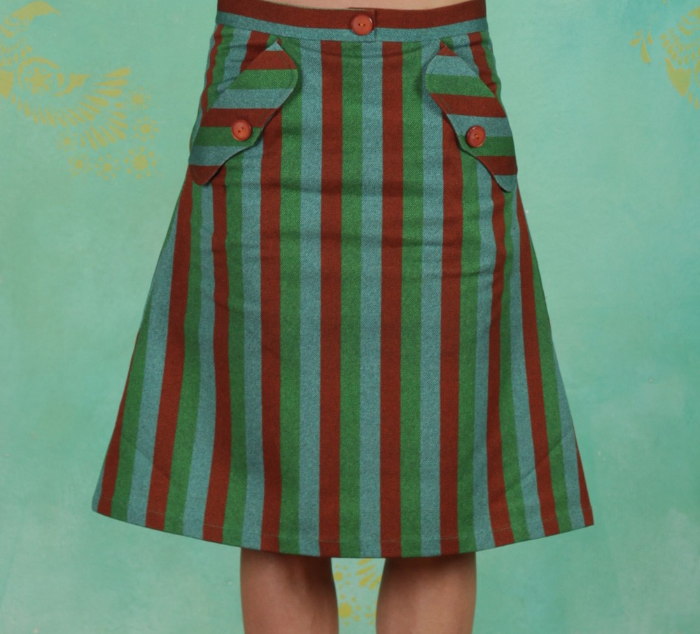 Margot - Frühling - Rock, SKI-501, multi-stripes - ey Linda Online Shop